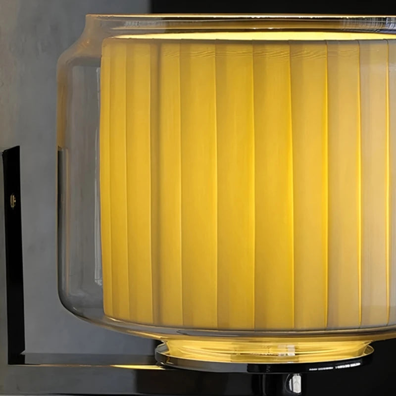 Applique Murale Élégante En Verre Strié Au Style Contemporain – Lustria