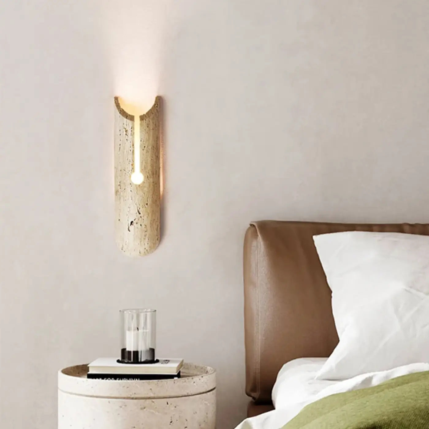 Applique Murale Minérale Avec Éclairage Doux Vers Le Haut – Lustria